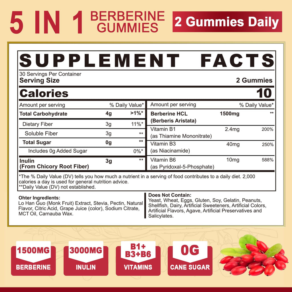 Natural berberine supplement for health