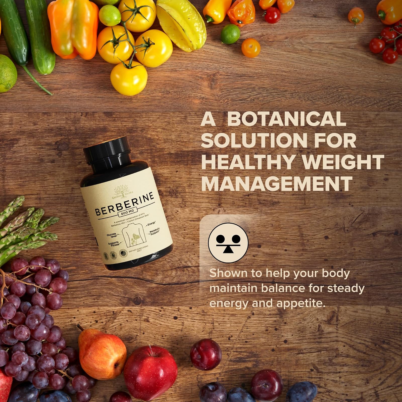 Natural berberine supplement for wellness