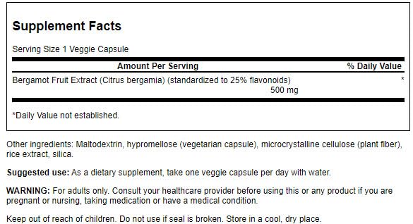 natural bergamot extract for health