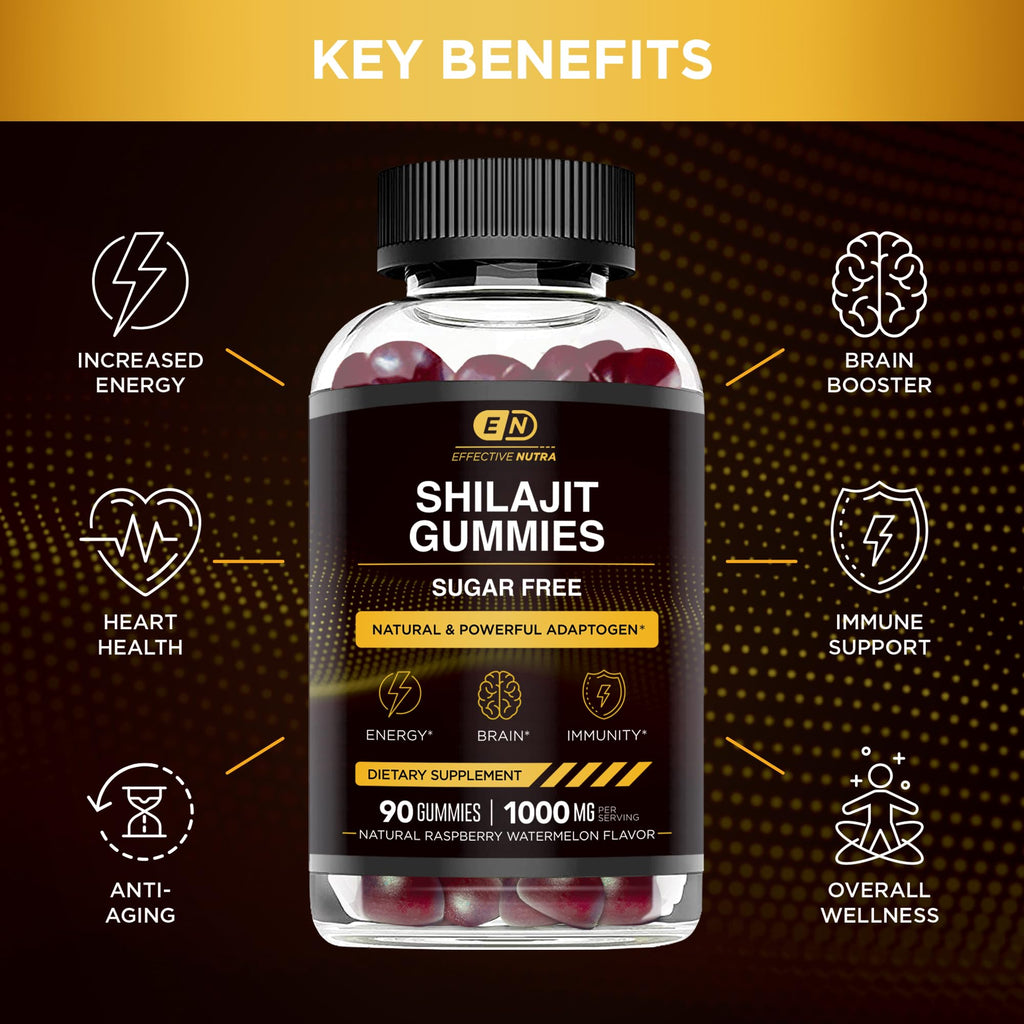 Natural berry flavor shilajit gummies