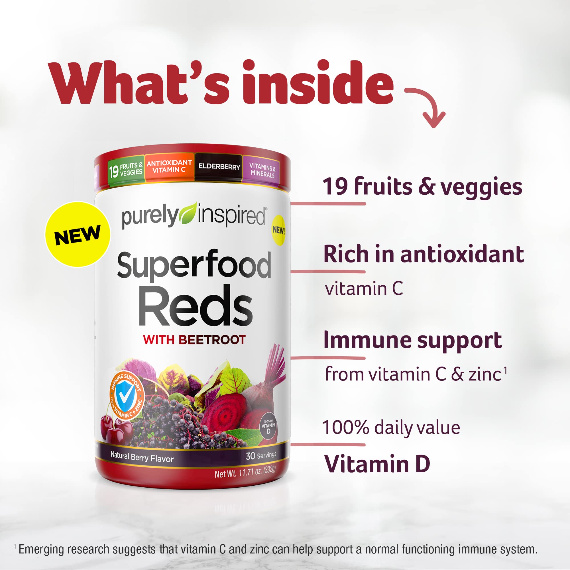 natural berry flavor superfood powder