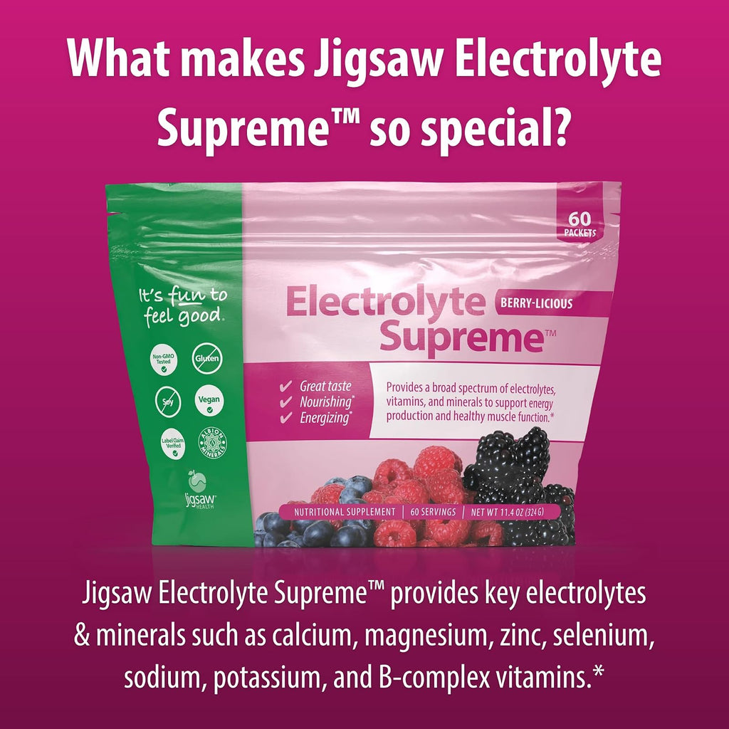 Natural berry flavour electrolyte drink mix