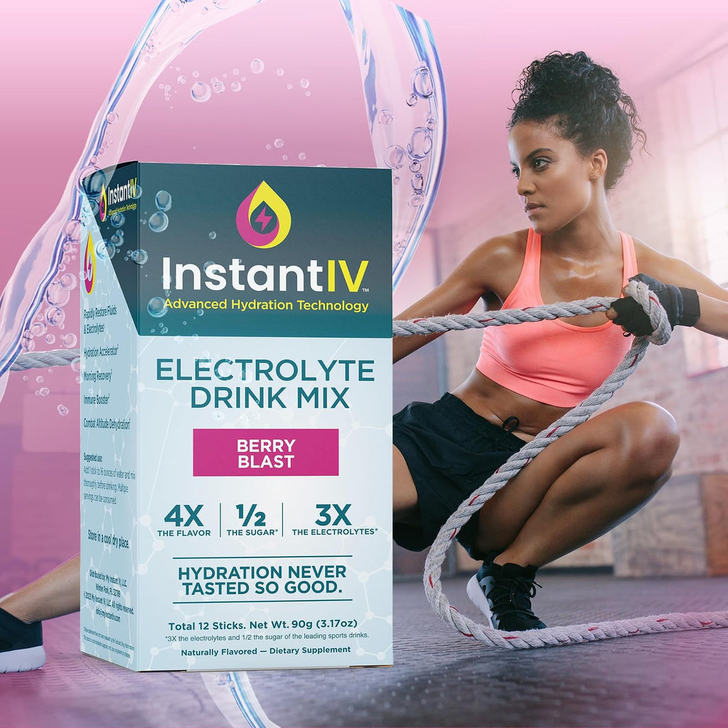 Natural berry flavour electrolyte powder