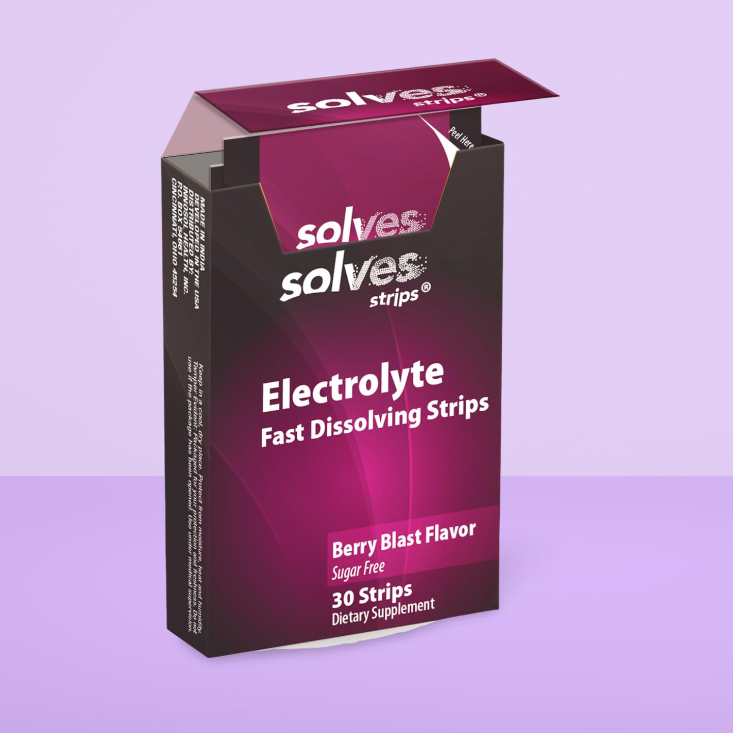Natural berry flavour electrolyte strips