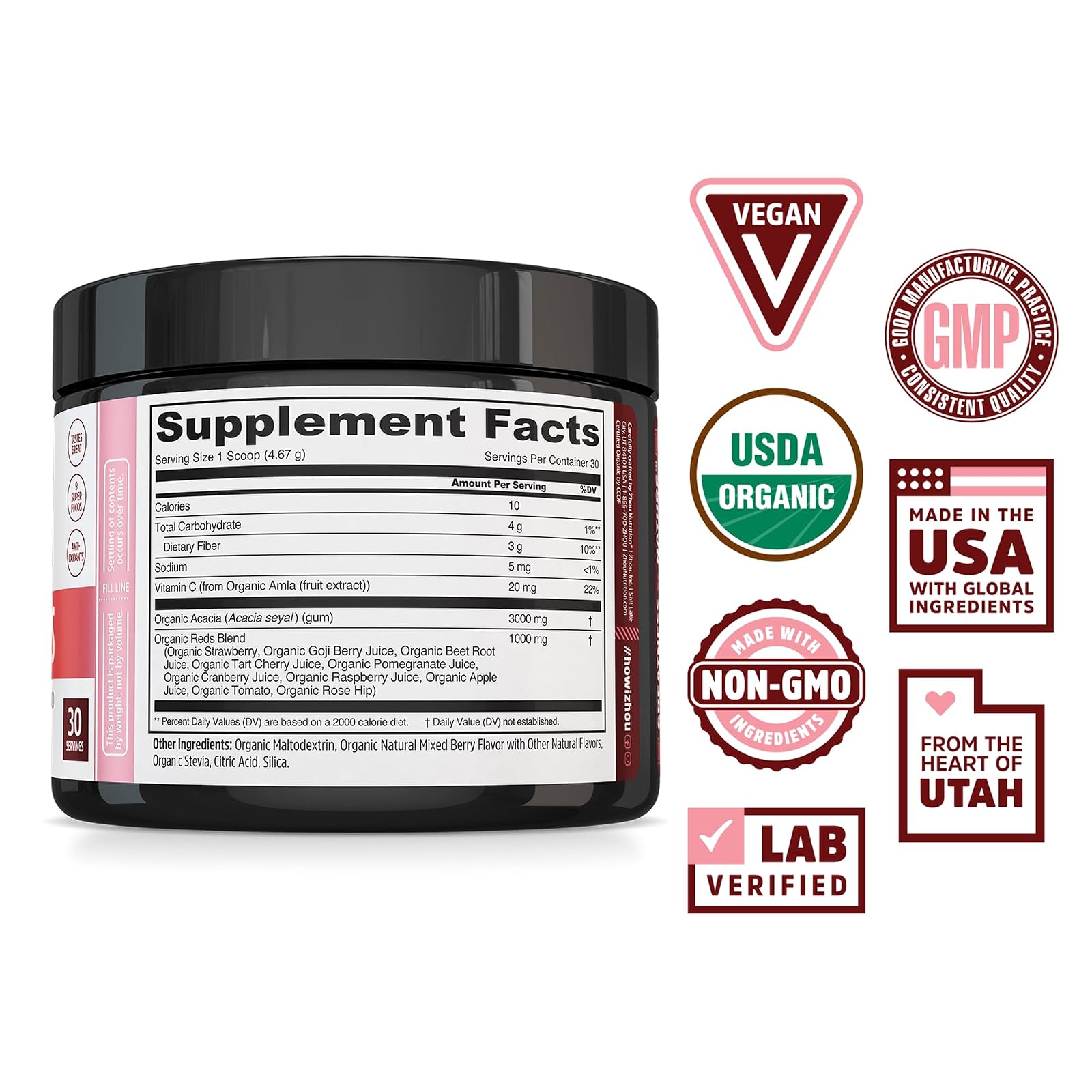 Natural berry flavour multivitamin supplement