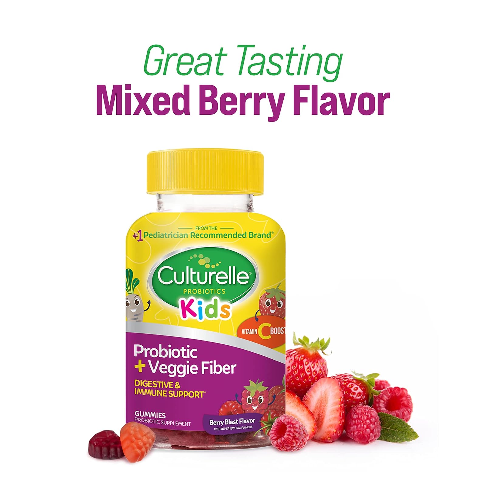 Natural berry kids gummies for wellness