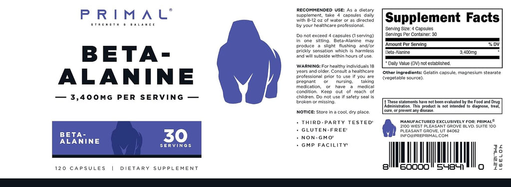Natural Beta-Alanine for muscle recovery