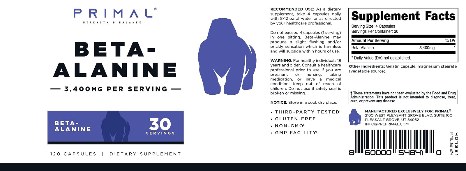 Natural Beta-Alanine for muscle recovery
