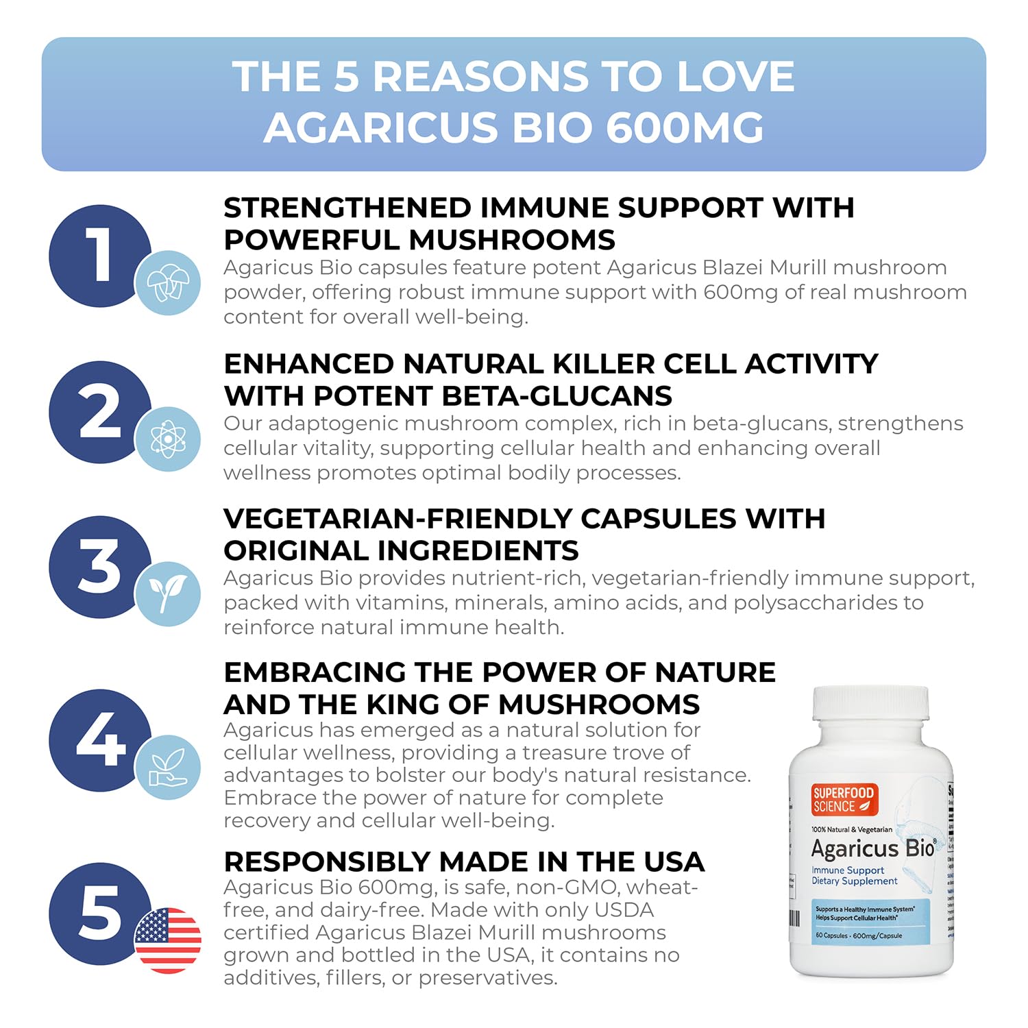 natural beta glucan from organic mushrooms