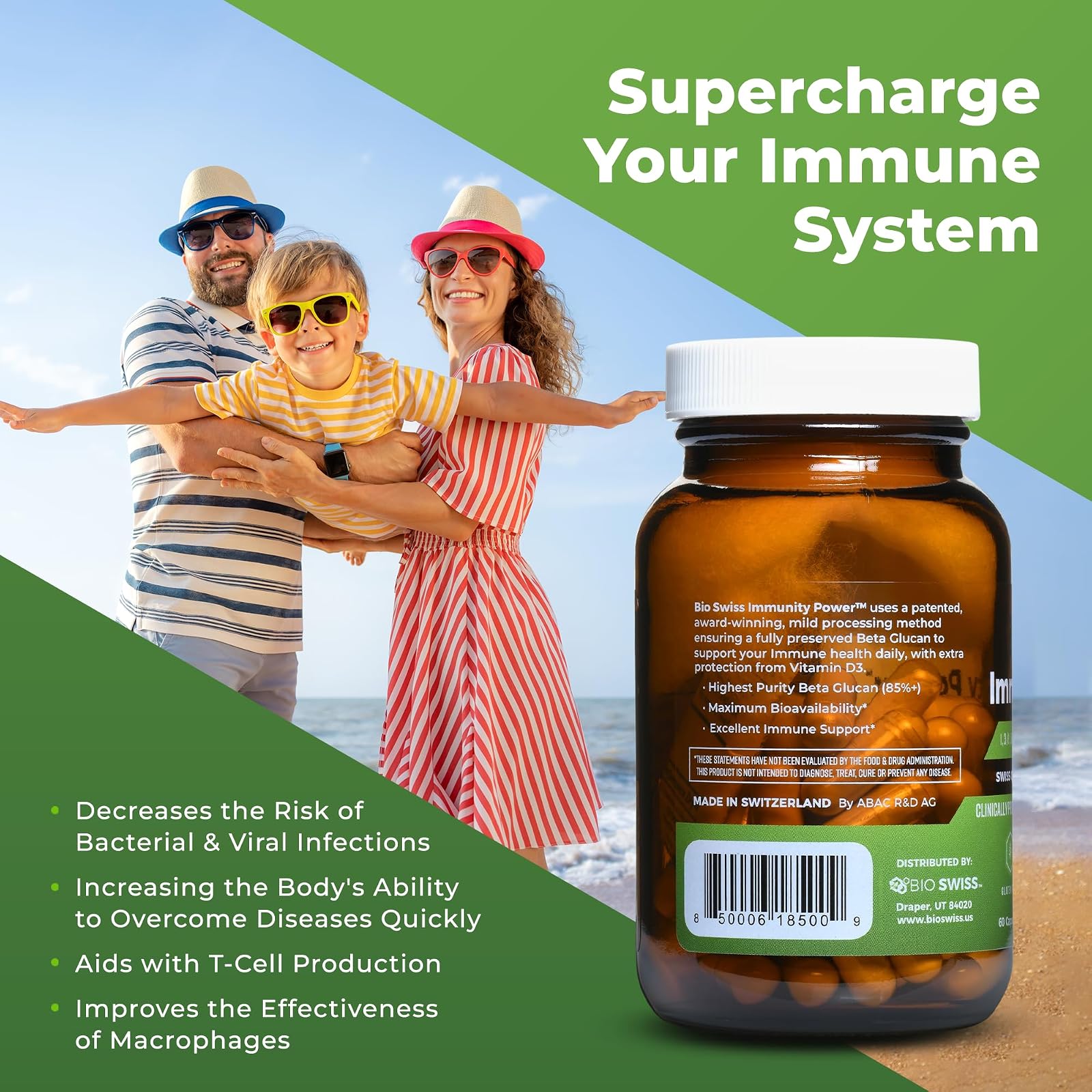 Natural Beta Glucan with Vitamin D for vitality