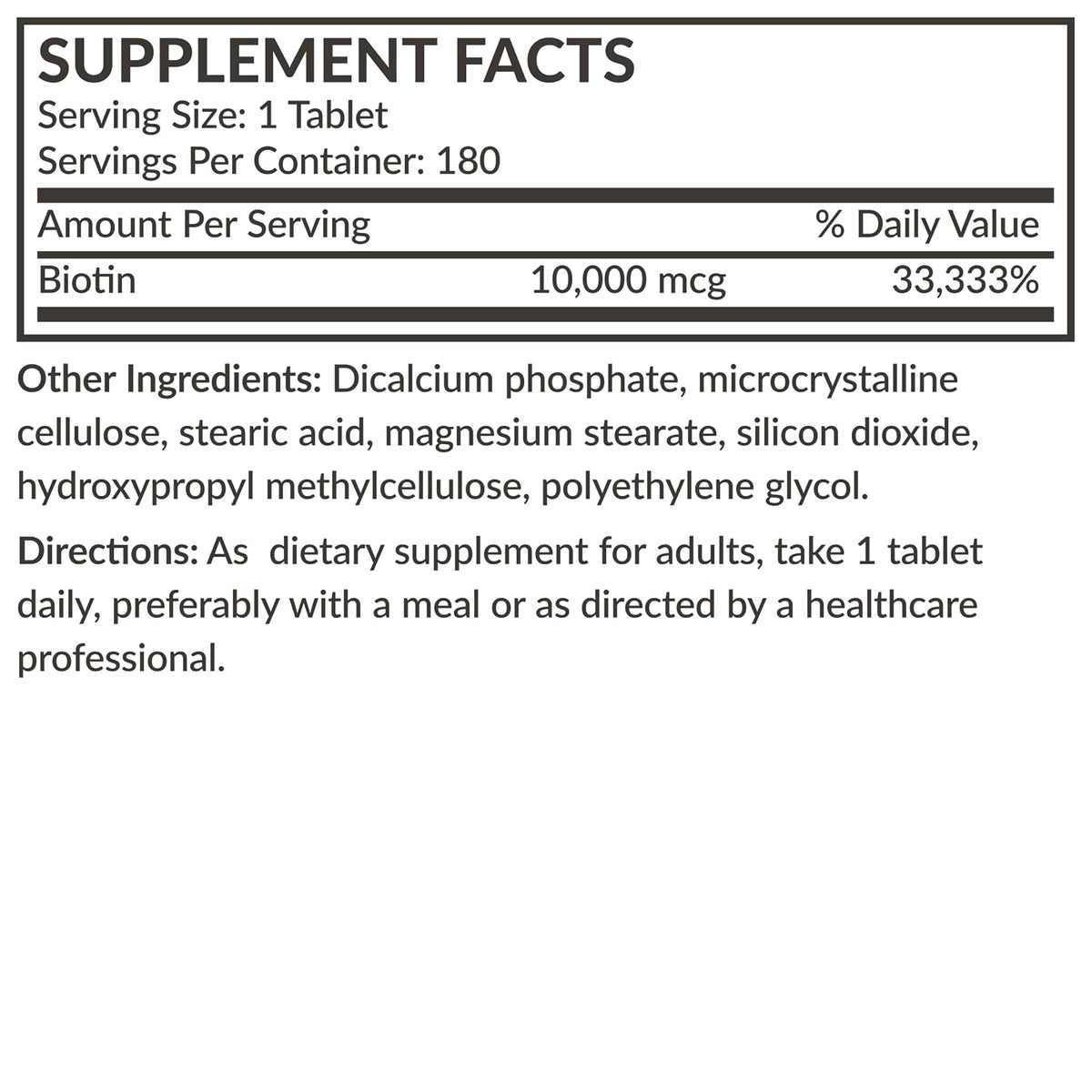 natural biotin for beauty and health