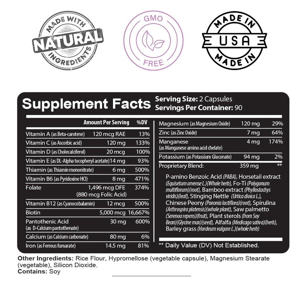 Natural biotin for healthy hair growth