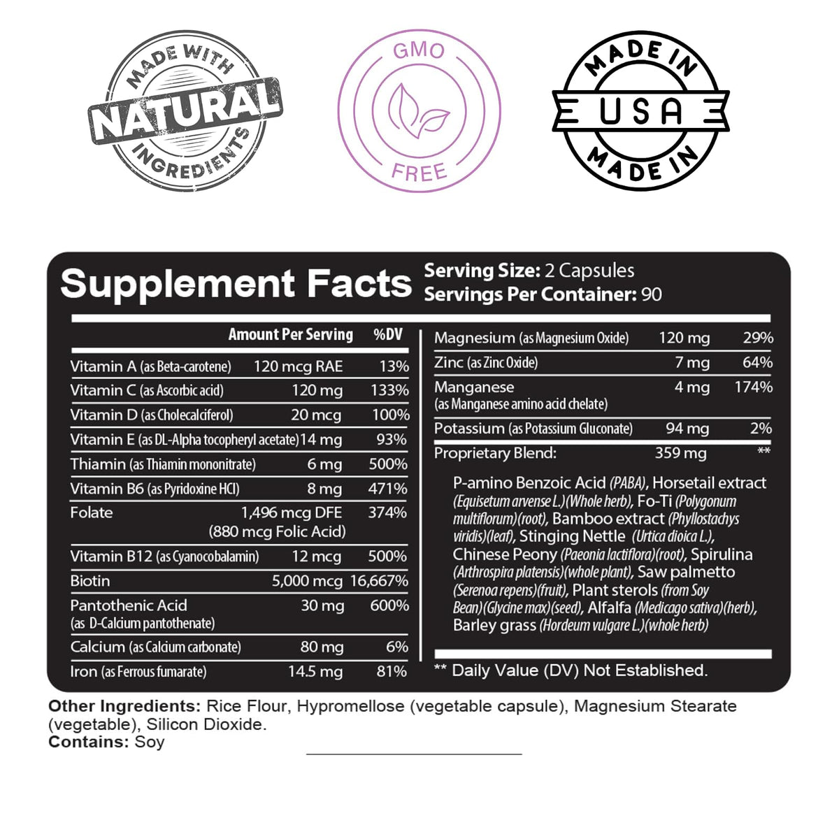 Natural biotin for healthy hair growth
