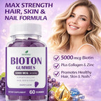 Natural biotin gummies for energy boost