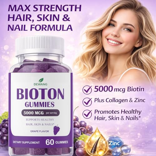 Natural biotin gummies for energy boost