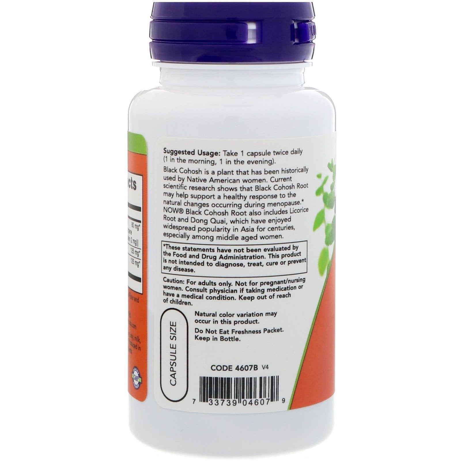 natural black cohosh for menopause relief