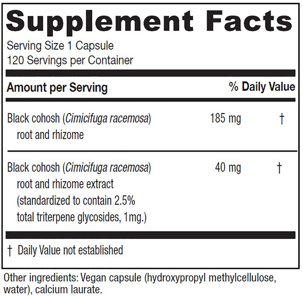 natural black cohosh supplement benefits