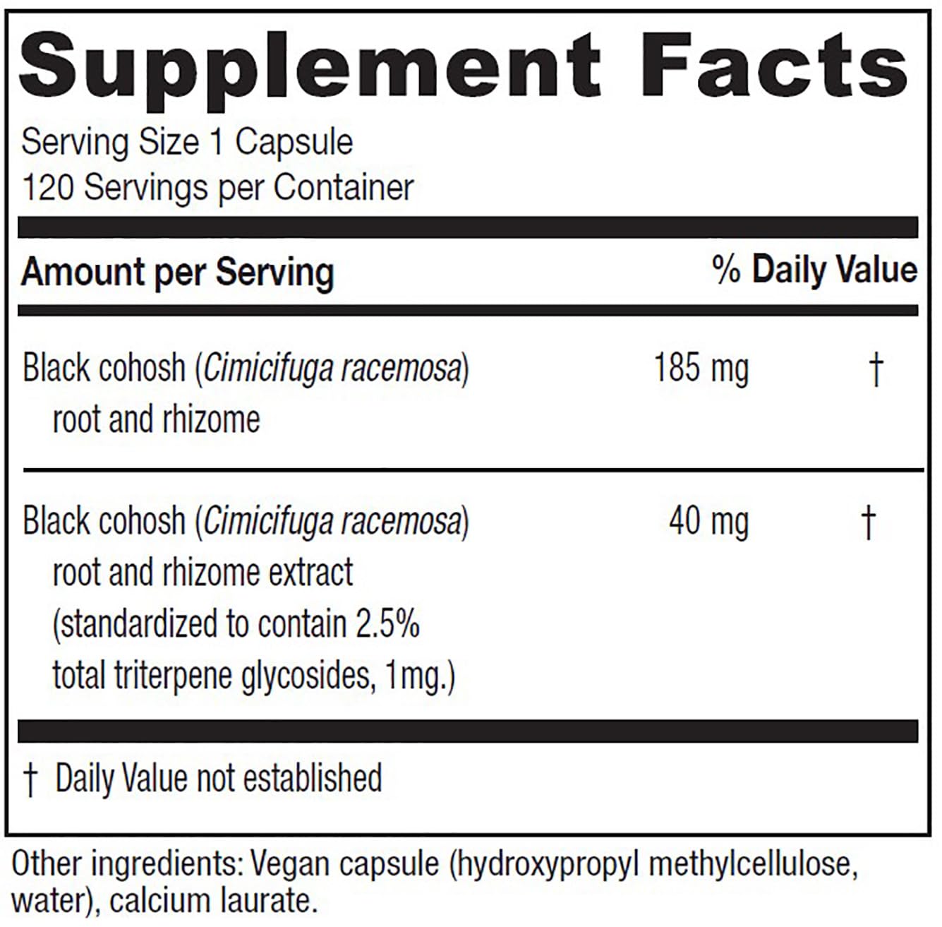 natural black cohosh supplement benefits