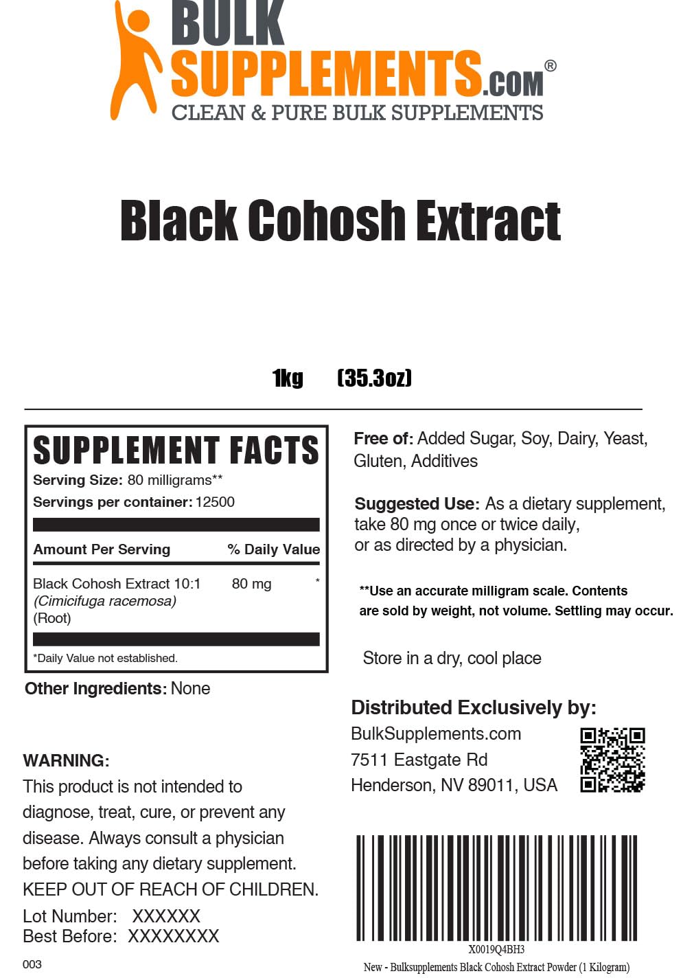 natural black cohosh supplement benefits