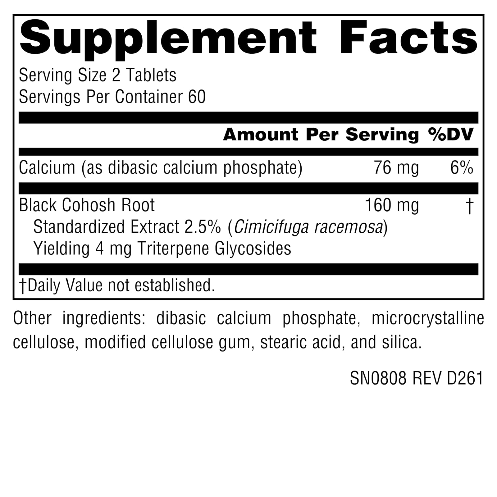 natural black cohosh supplement for women