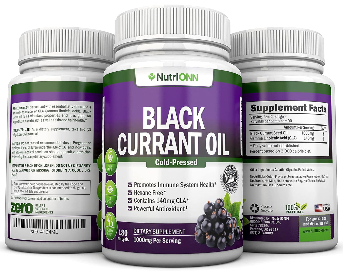 Natural black currant oil for wellness