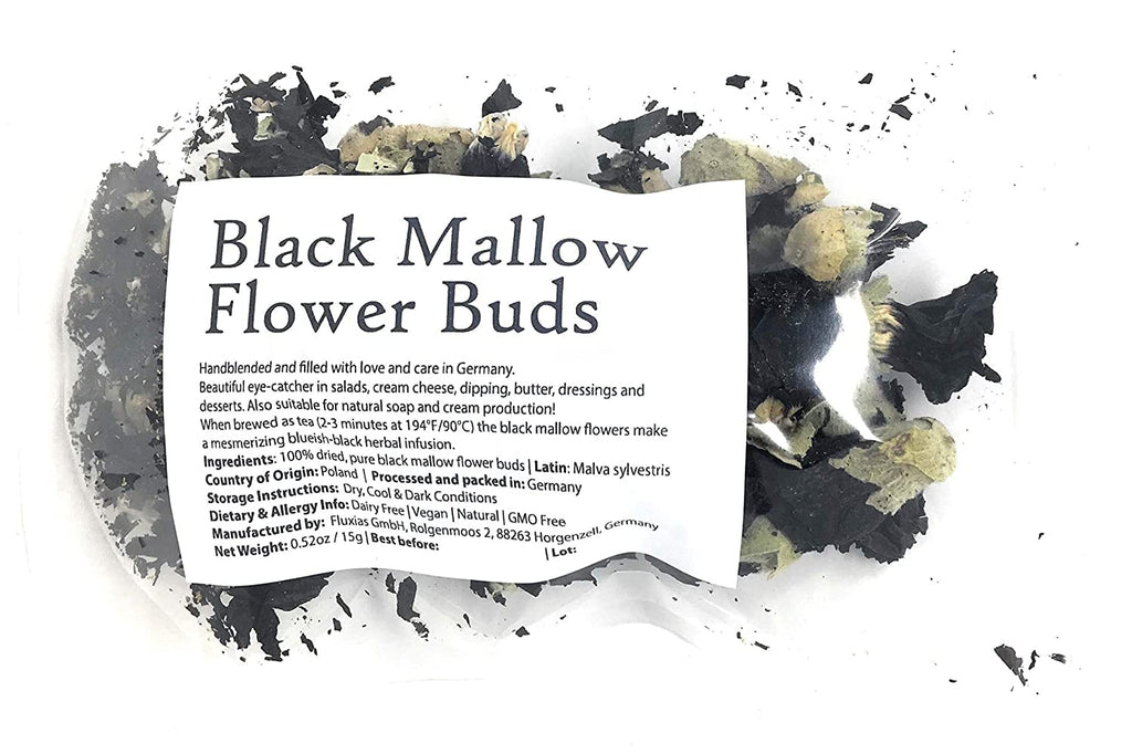 natural black mallow flower buds