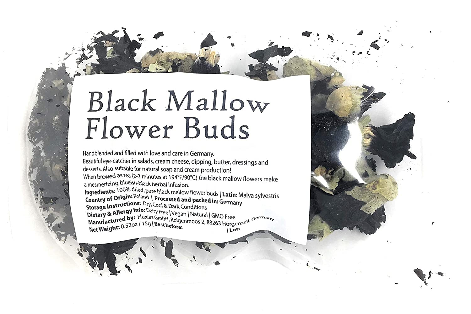 natural black mallow flower buds