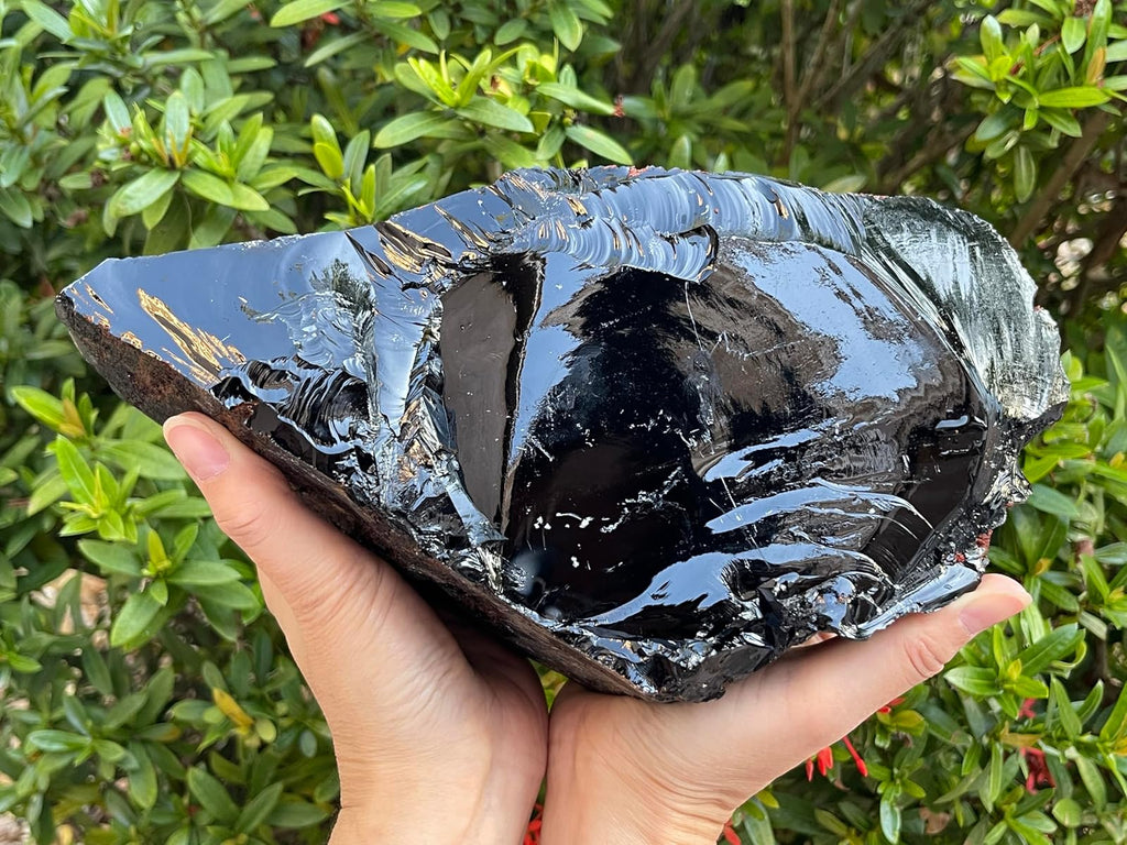 natural black obsidian rough stones