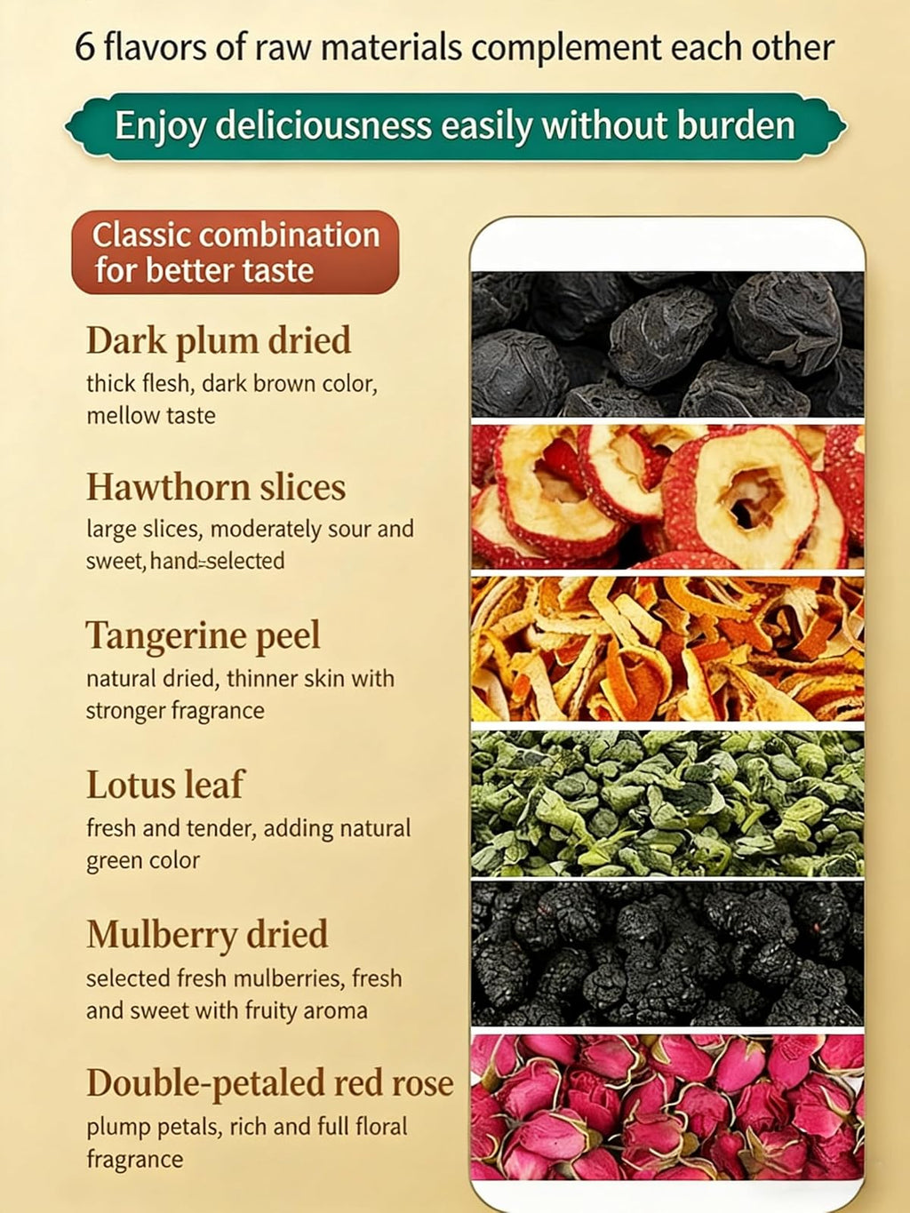 natural black plum hawthorn infusion