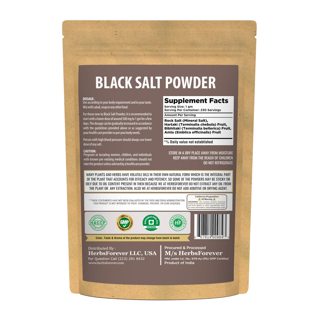 Natural black salt for cooking
