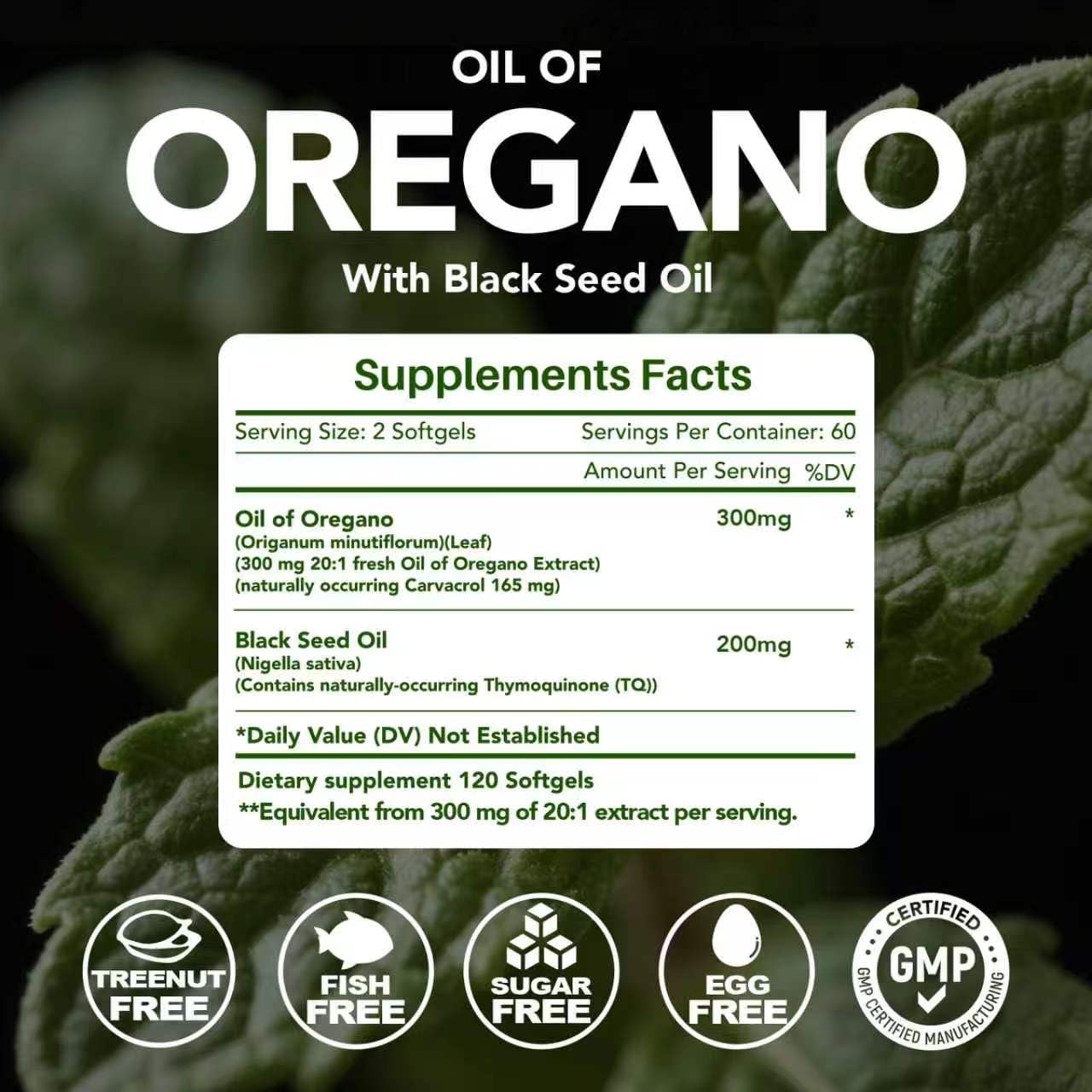 Natural black seed oil supplement