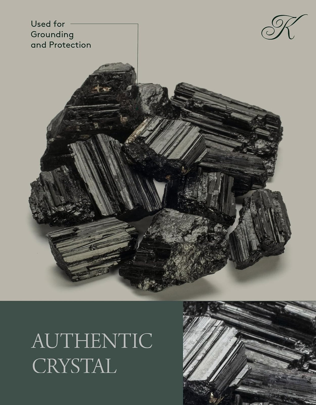 Natural black tourmaline energy stone