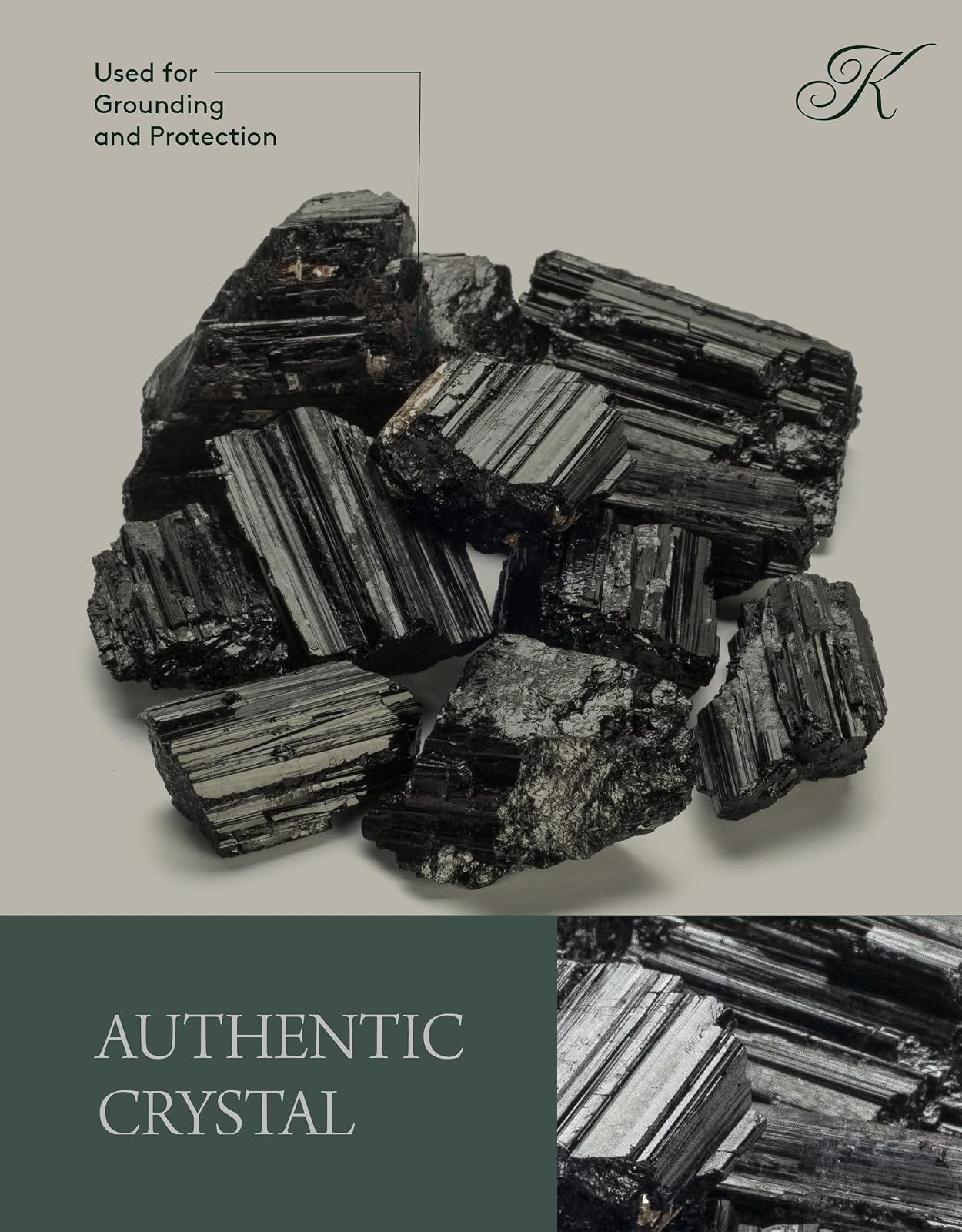 Natural black tourmaline energy stone