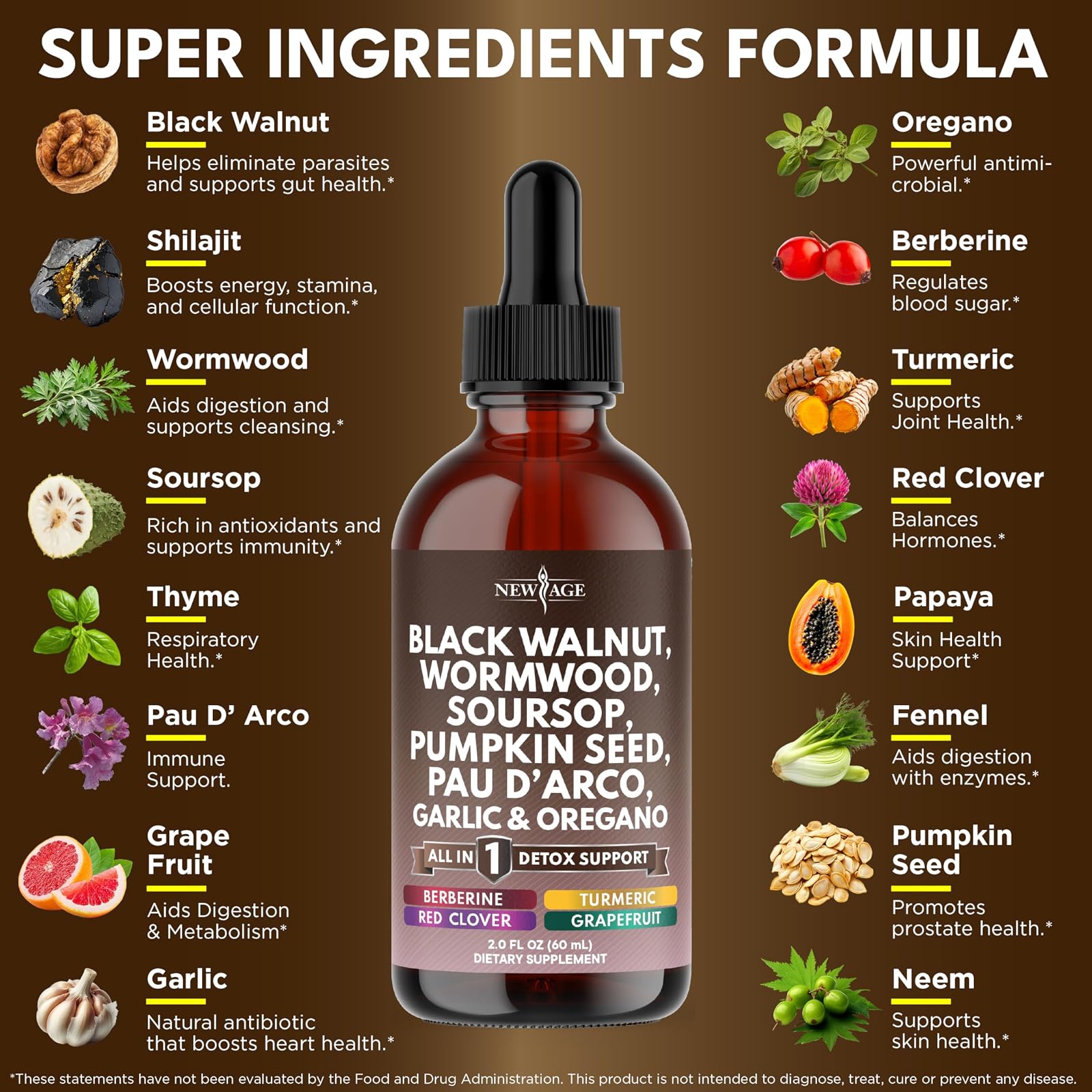 natural black walnut wormwood extract
