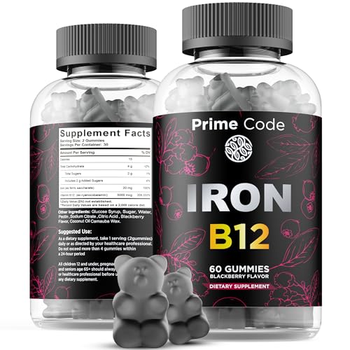 Natural blackberry flavour iron supplement