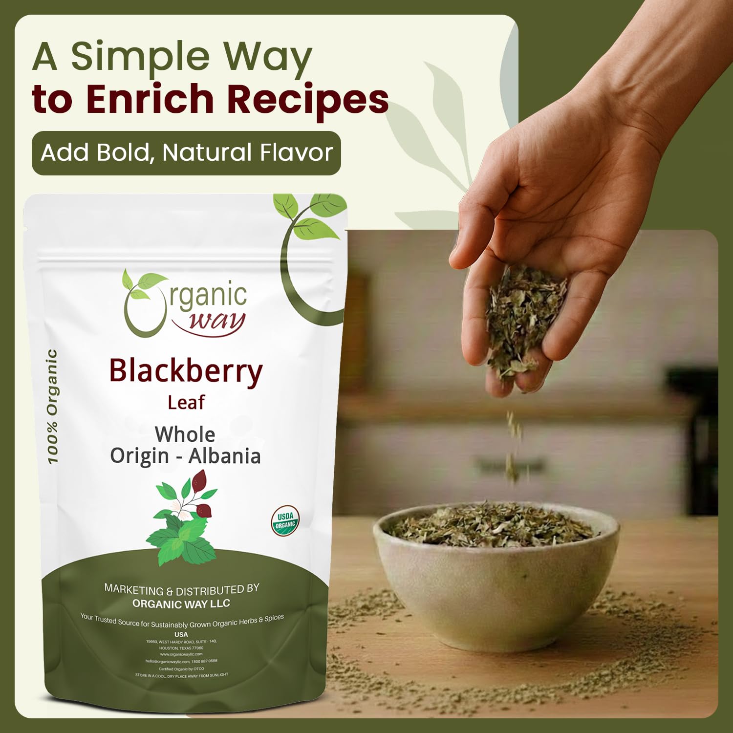 natural blackberry leaf infusion