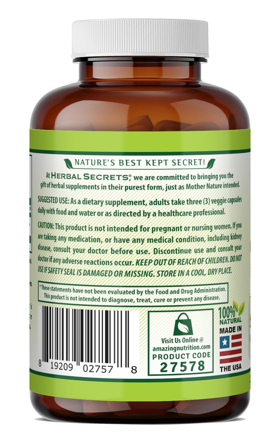 Natural blended vitamin and mineral support