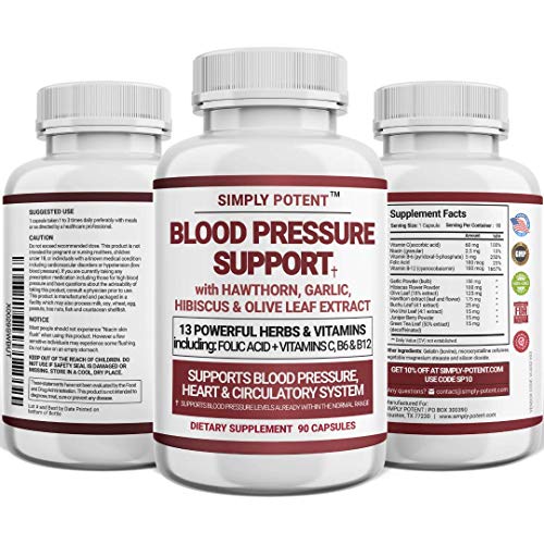 Natural blood pressure support capsules