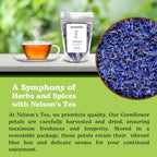 natural blue cornflower tea infusion