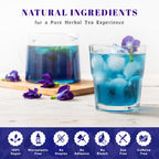 natural blue pea tea infusion