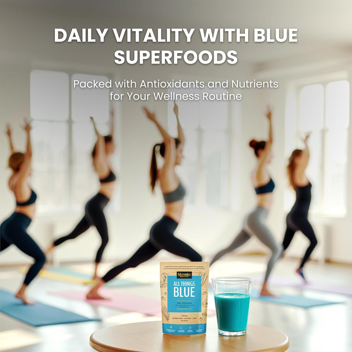 natural blue spirulina superfood
