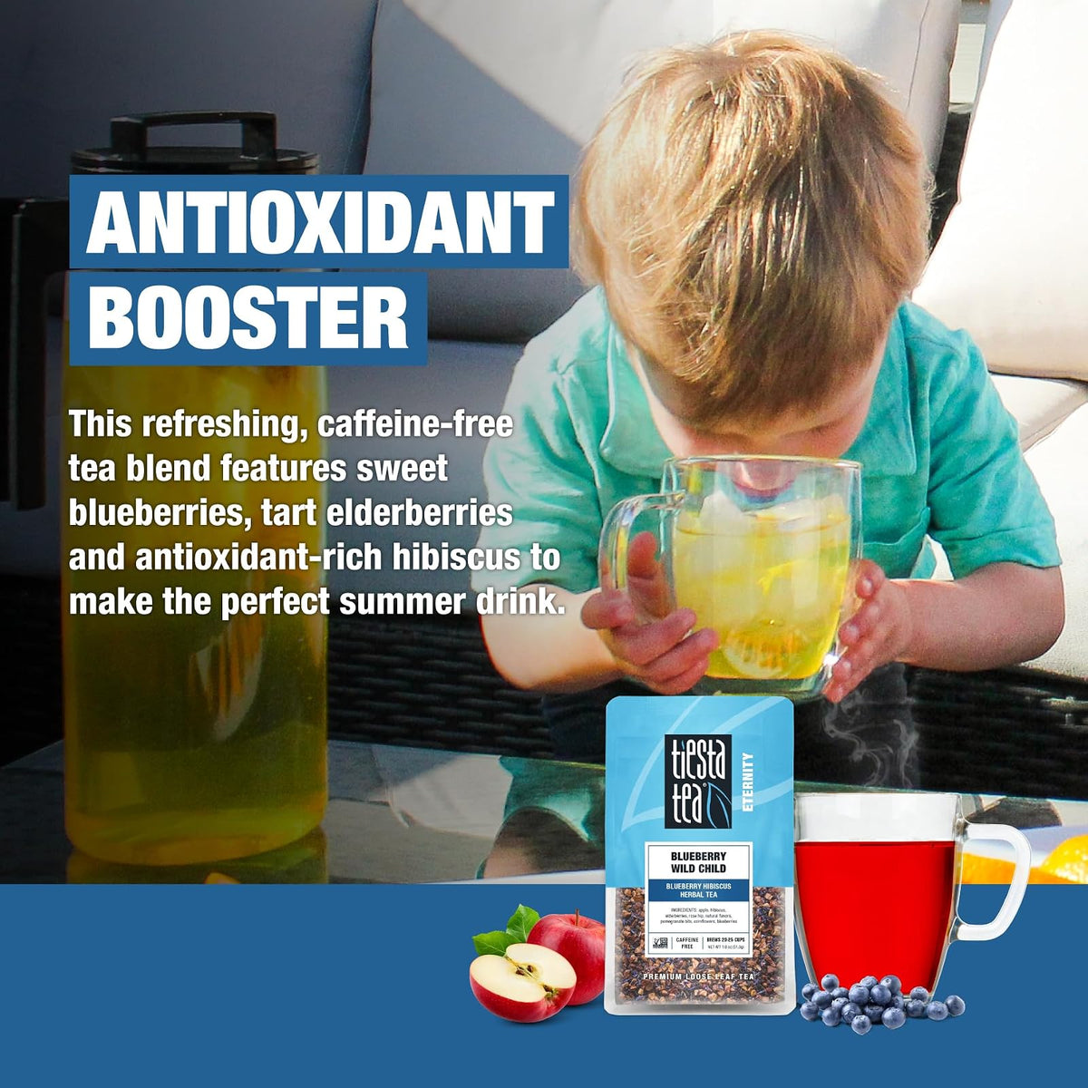 natural blueberry flavor herbal infusion