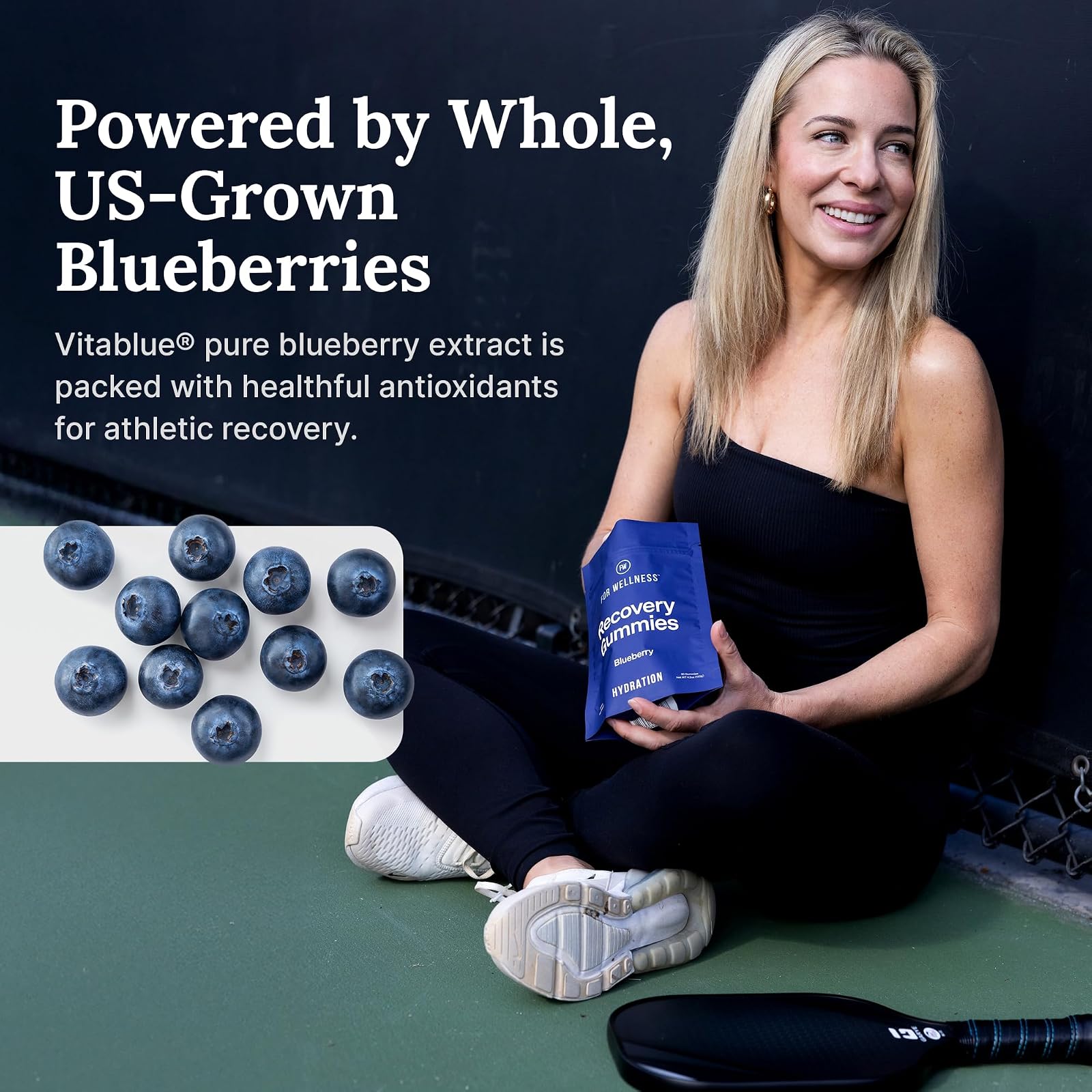 natural blueberry flavour electrolyte gummies