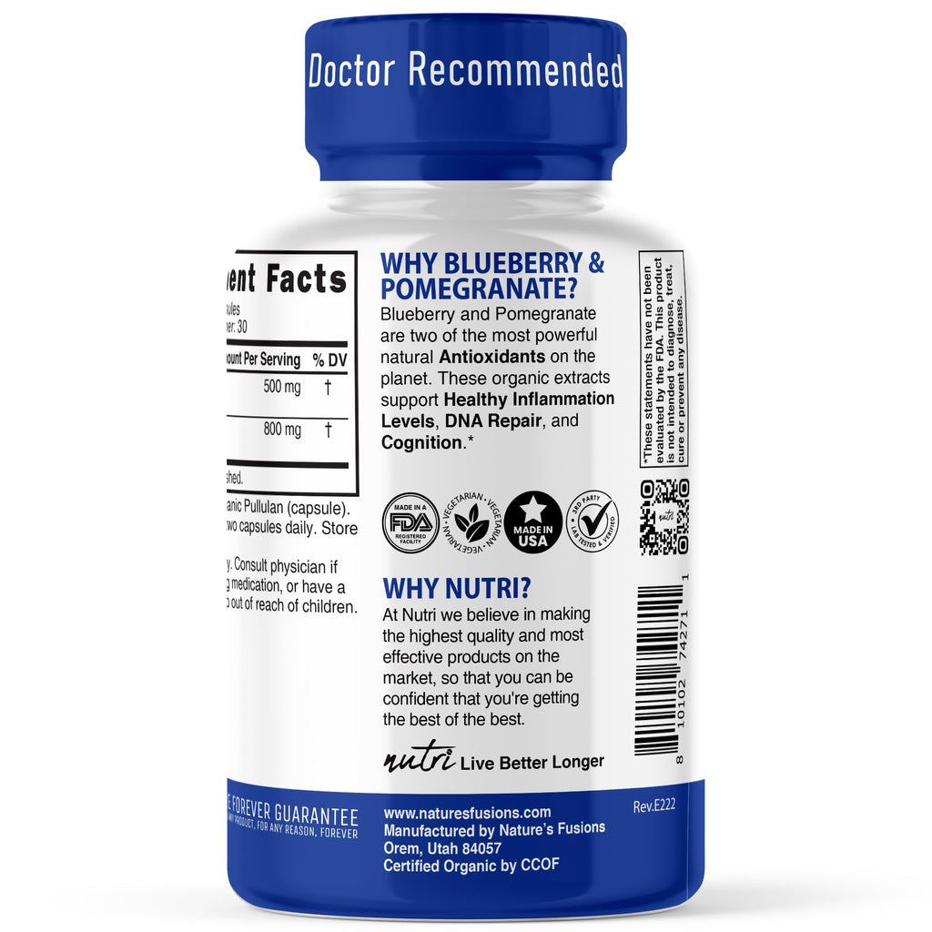 natural blueberry pomegranate health benefits