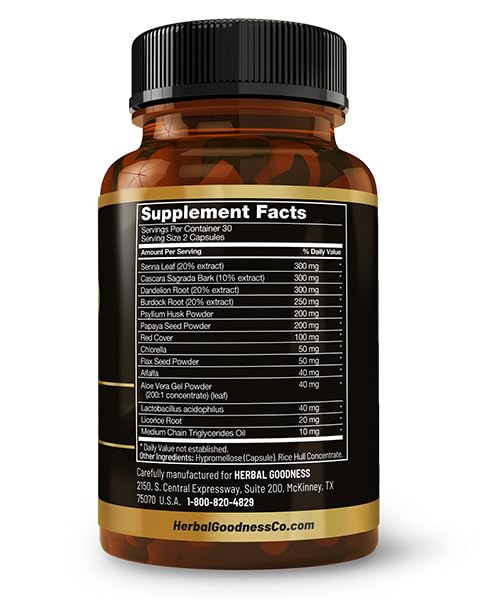 Natural body detox support capsules
