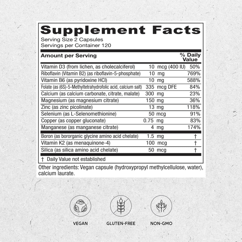 natural bone health support capsules