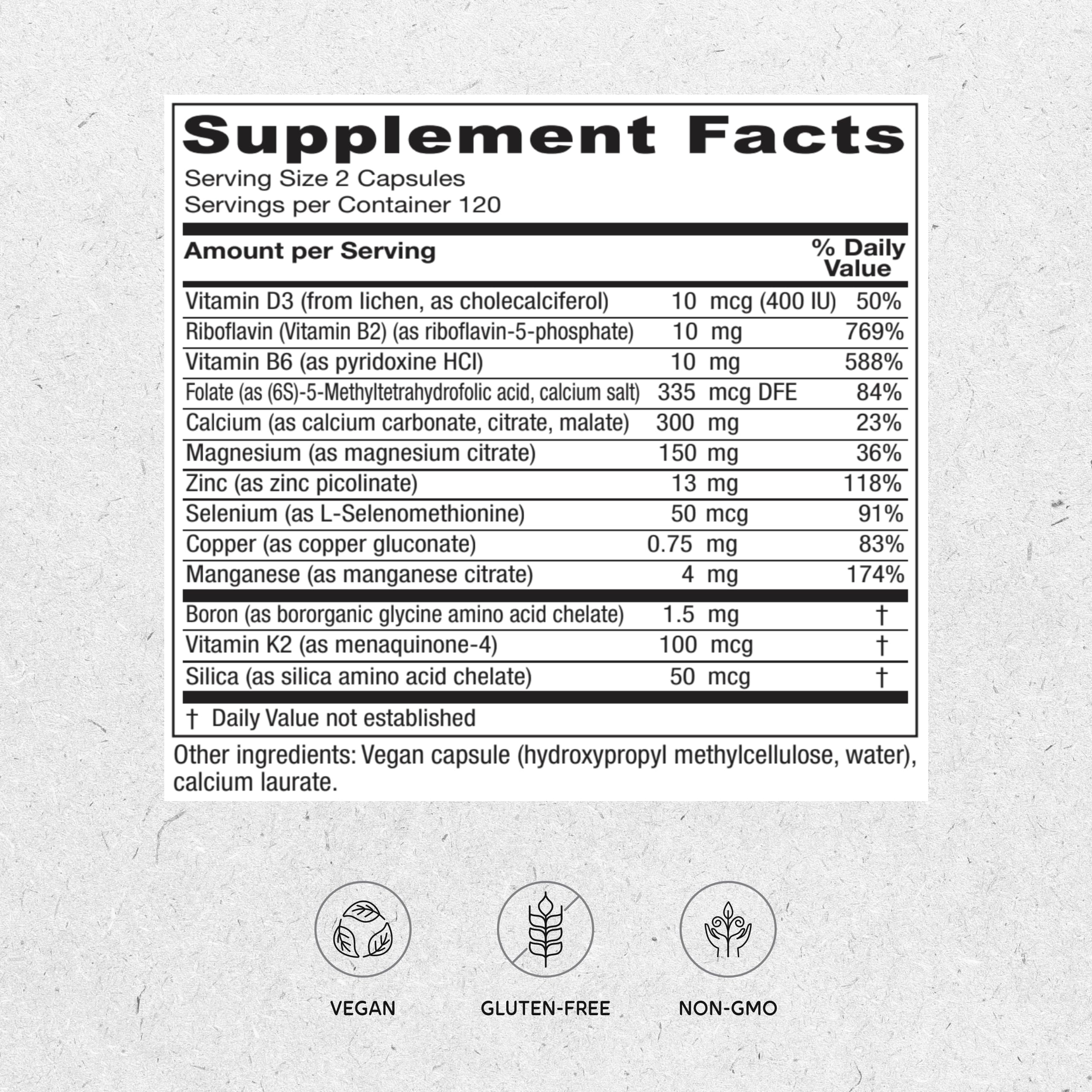 natural bone health support capsules