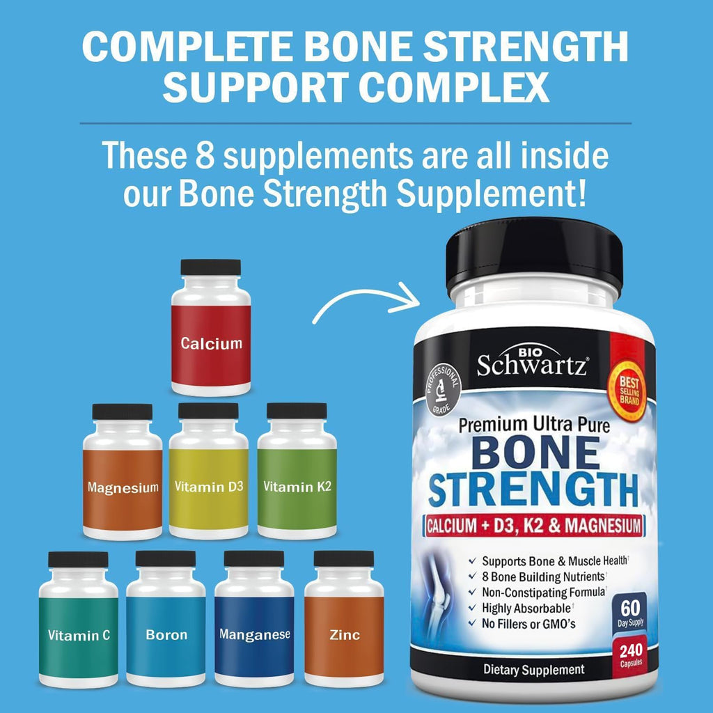 Natural bone health support with calcium