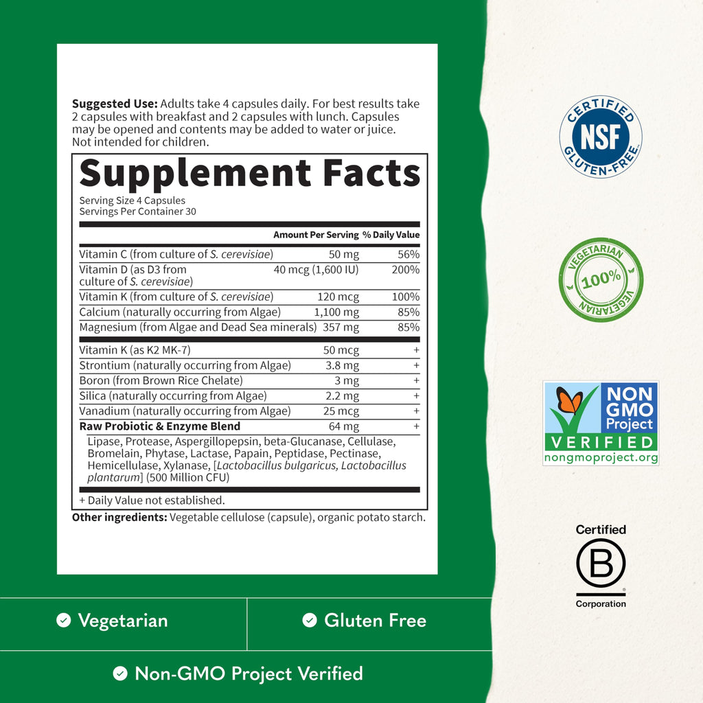 Natural bone support with Garden vitamins