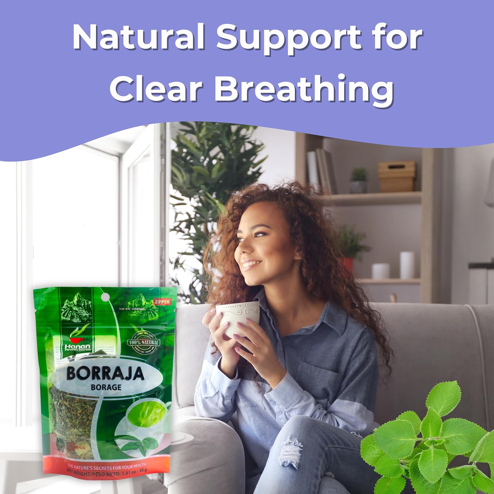 natural Borraja loose leaf tea